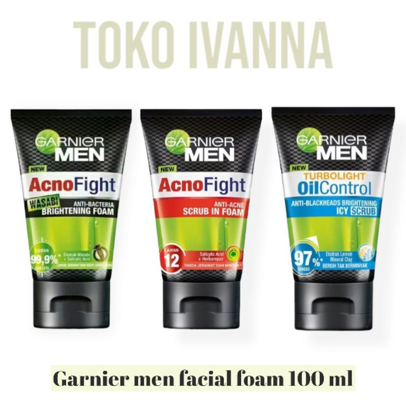 Jual GARNIER MEN Facial Foam Acno Fight / Oil Control 100mL | Shopee Indonesia