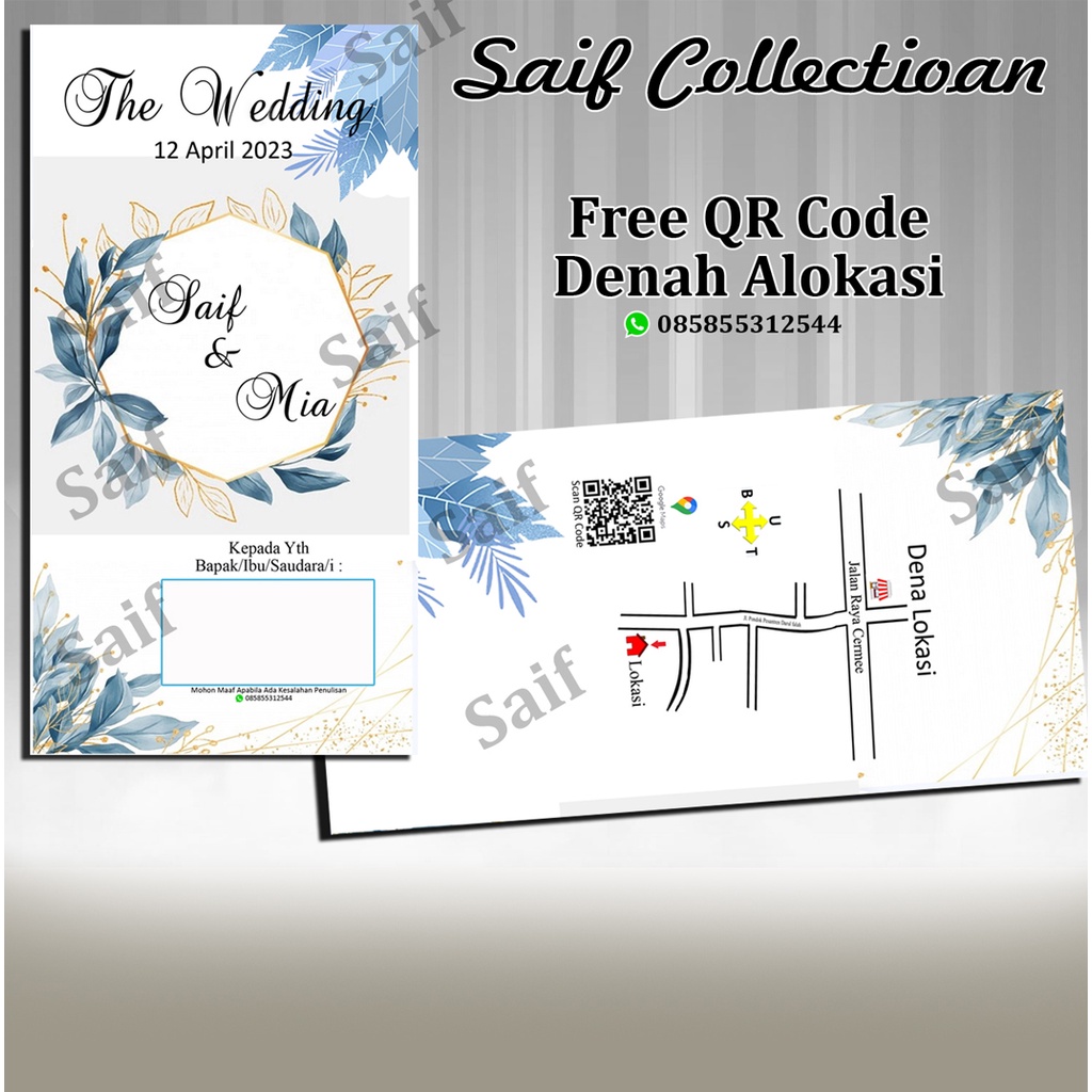 Jual Undangan Pernikahan Undangan Resepsi Rustik Bisa Costum Sesuai ...