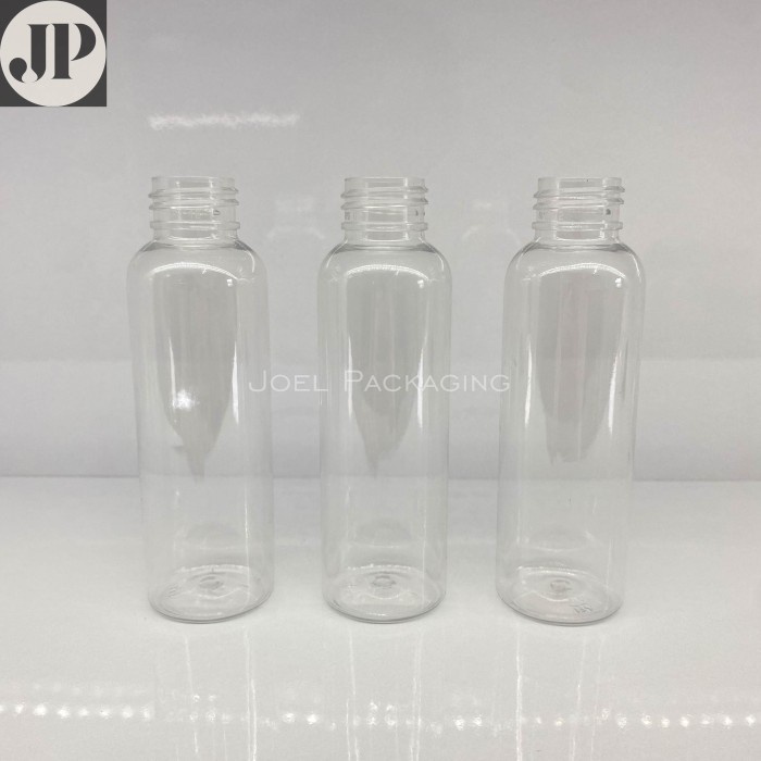 Jual botol plastik 100ml botol boston round 100 ml tanpa tutup | Shopee ...