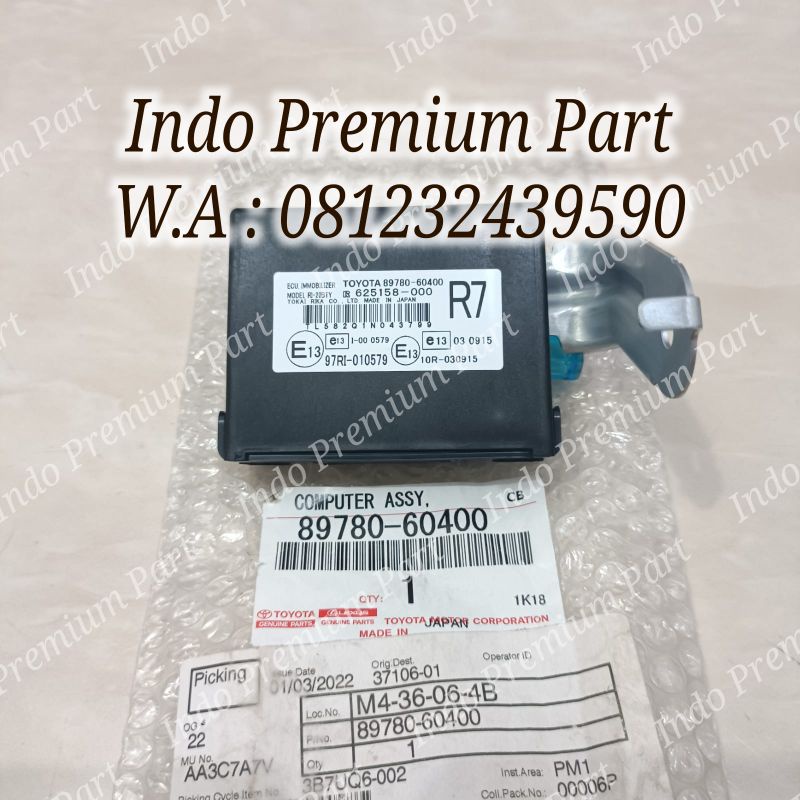 Jual Ecu Computer Assy Immobilizer Transponder Key Toyota Landcruiser ...