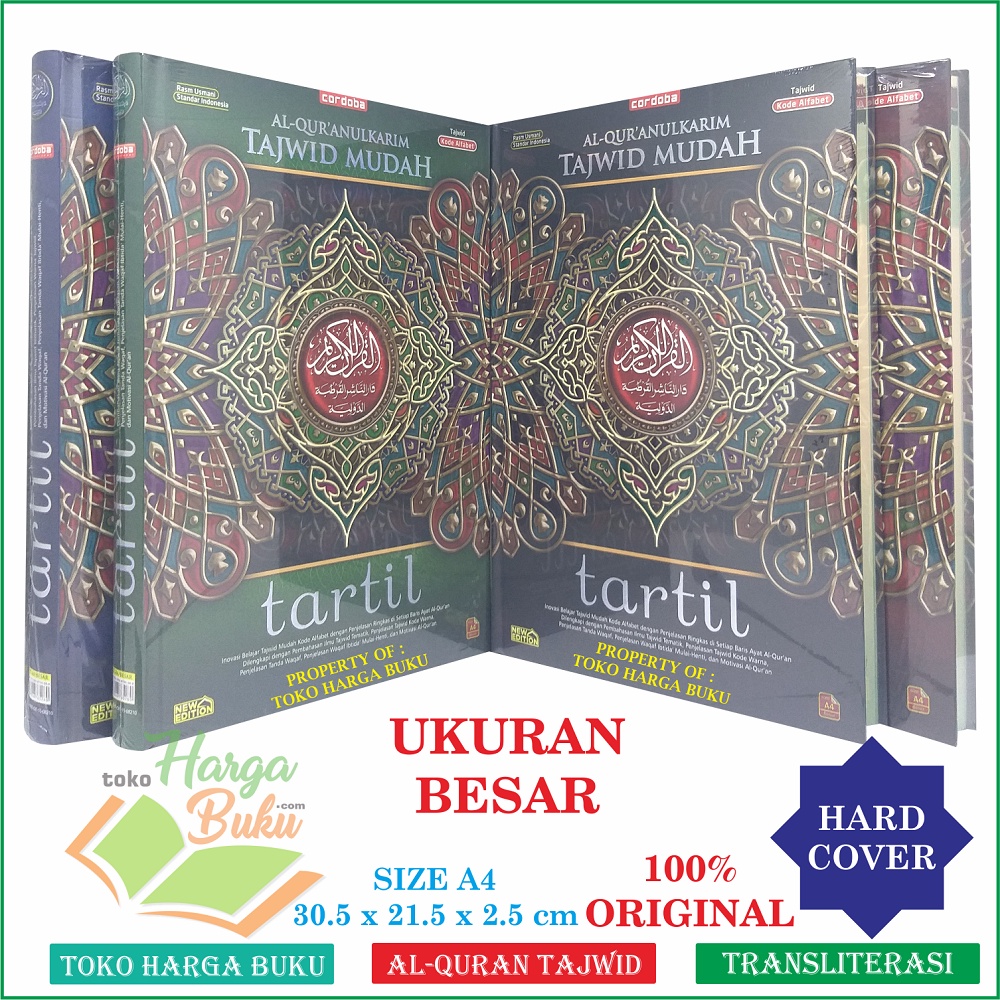 Jual Al-Qur'an Tartil A4 HC Tajwid Mudah Ukuran Besar Al Quran ...