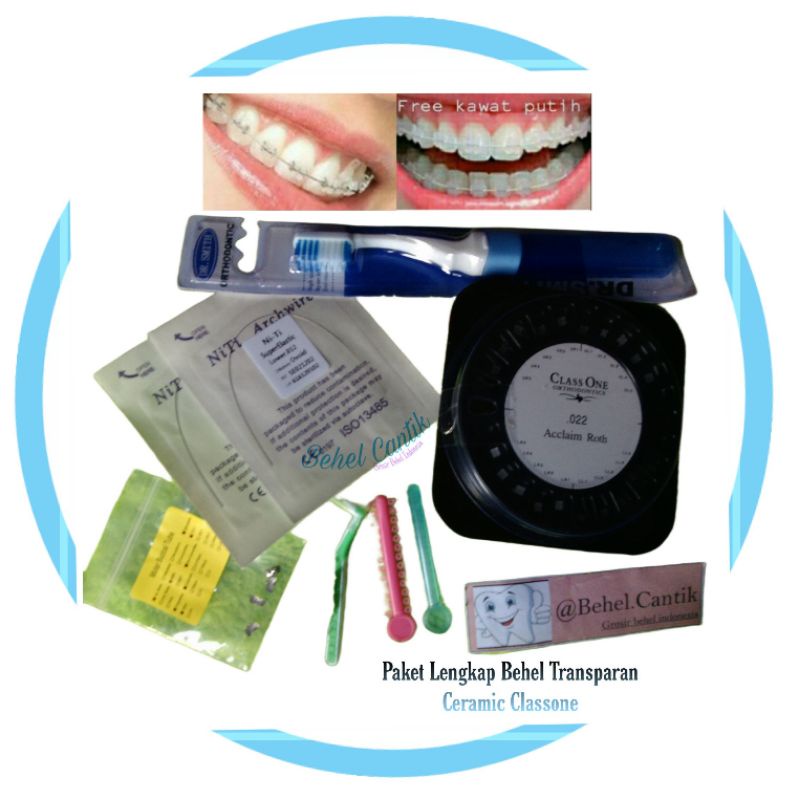 Jual 1 PAKET BEHEL GIGI TRANSPARAN CERAMIC CLASSONE BEHEL PERAWATAN ...