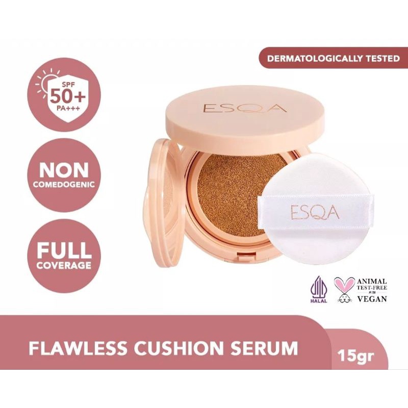 Jual ESQA Flawless Cushion Serum SPf 50+ PA+++ | Shopee Indonesia