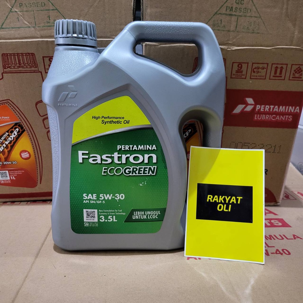Jual OLI PERTAMINA FASTRON ECO GREEN SAE 5W-30 - 3,5 Liter | OLI LCGC | Shopee Indonesia