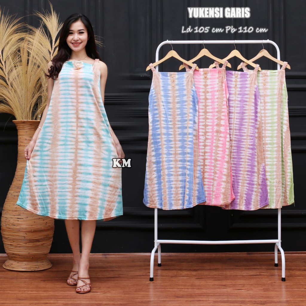 Jual YUKENSI DEWASA WARNA SHOF MOTIF GARIS /DASTER TANPA LENGAN /DASTER ...