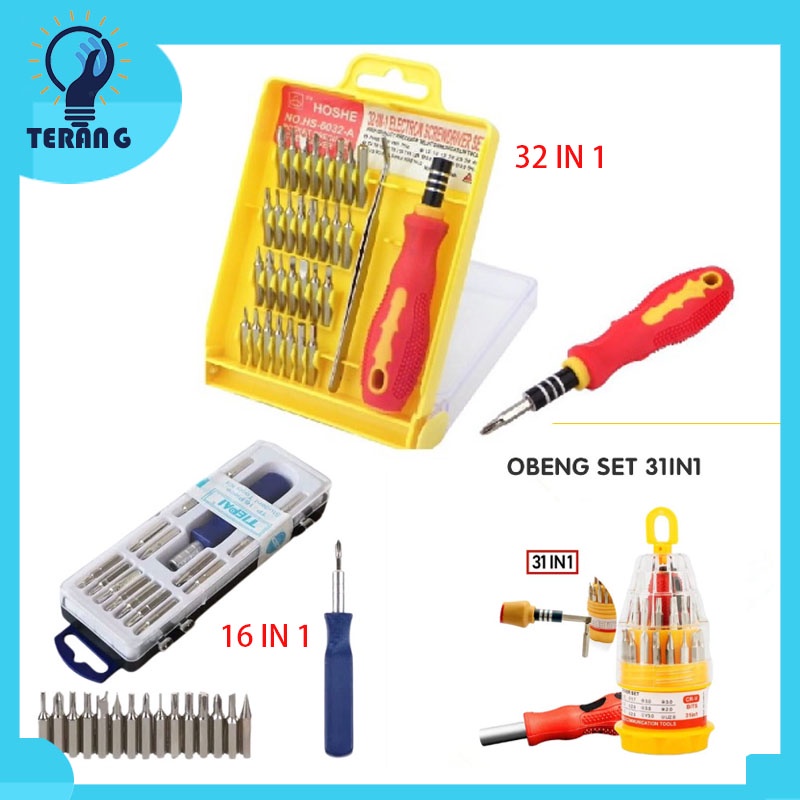 Jual Obeng Set 32 In 1 Pinset Model Kotak Obeng Set 31in1 Obeng Set