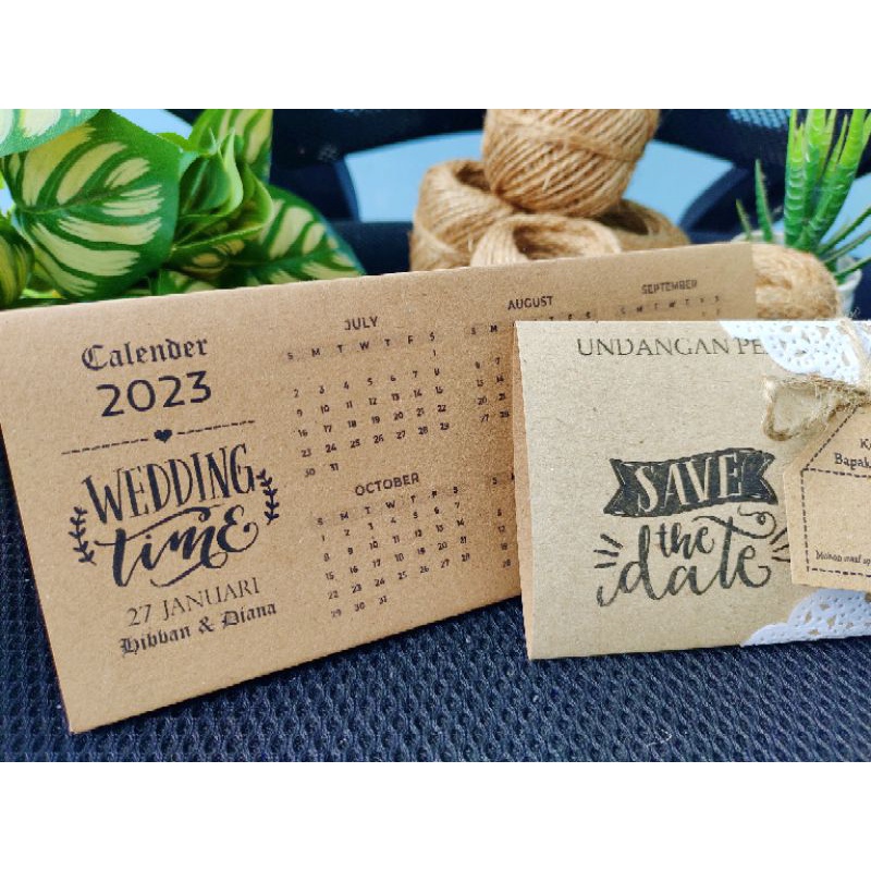 Jual Undangan pernikahan Kalender 2025 / Undangan kalender Pernikahan ...