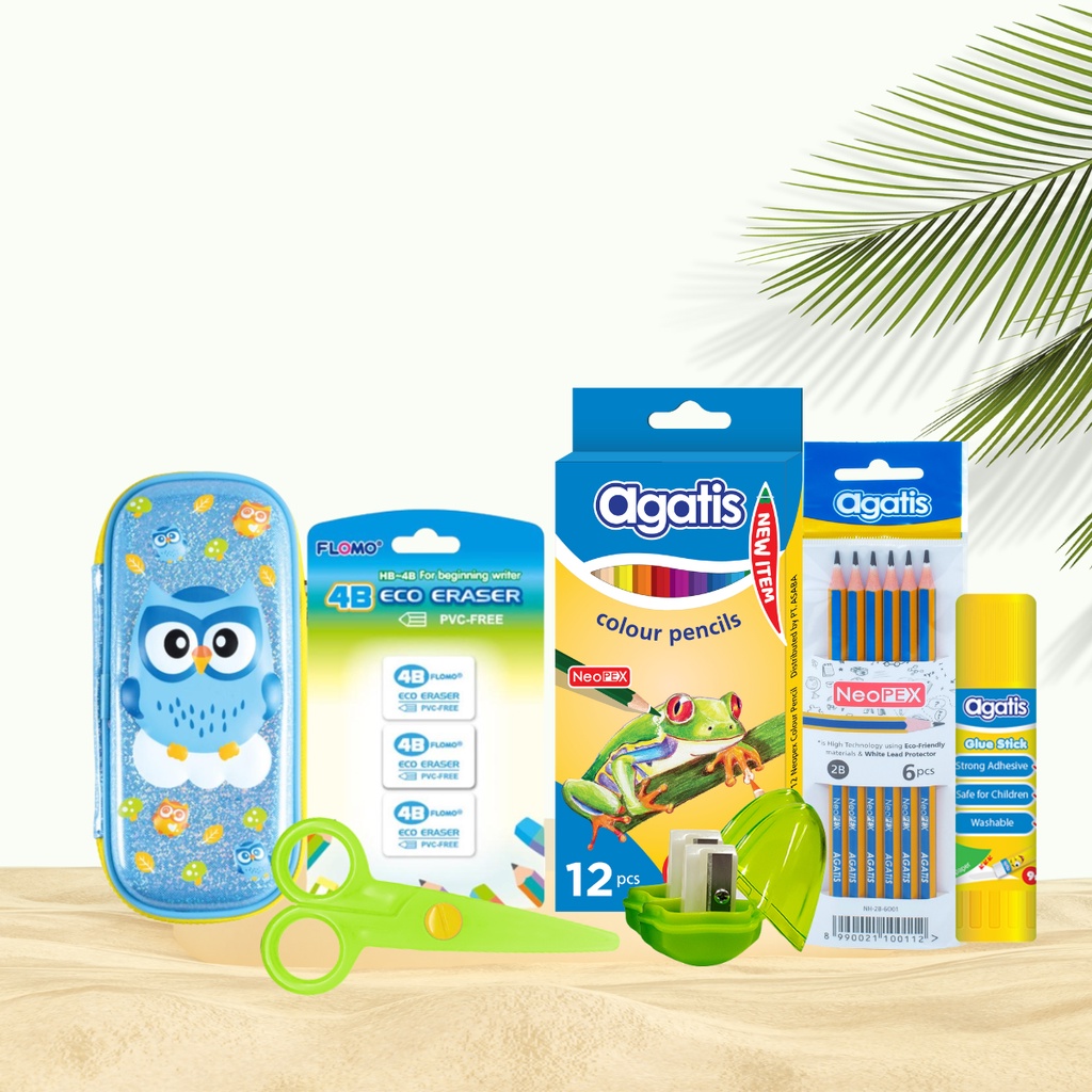 Jual FLOMO X AGATIS Paket Alat Sekolah Mewarnai Paud & TK | Shopee ...