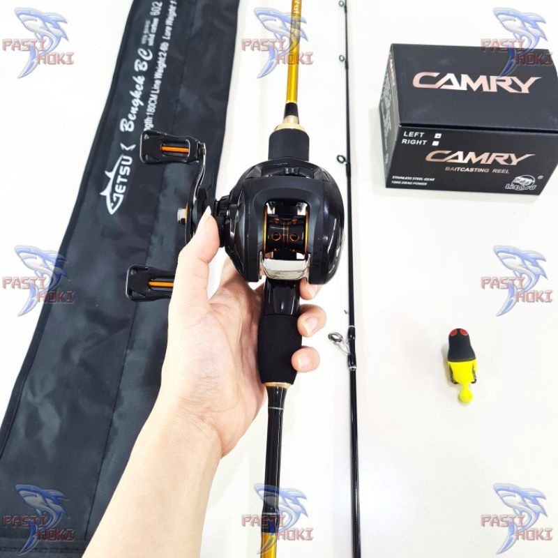 Jual joran UL BC CARBON SOLID set ( joran + reel camry + soft frog ...