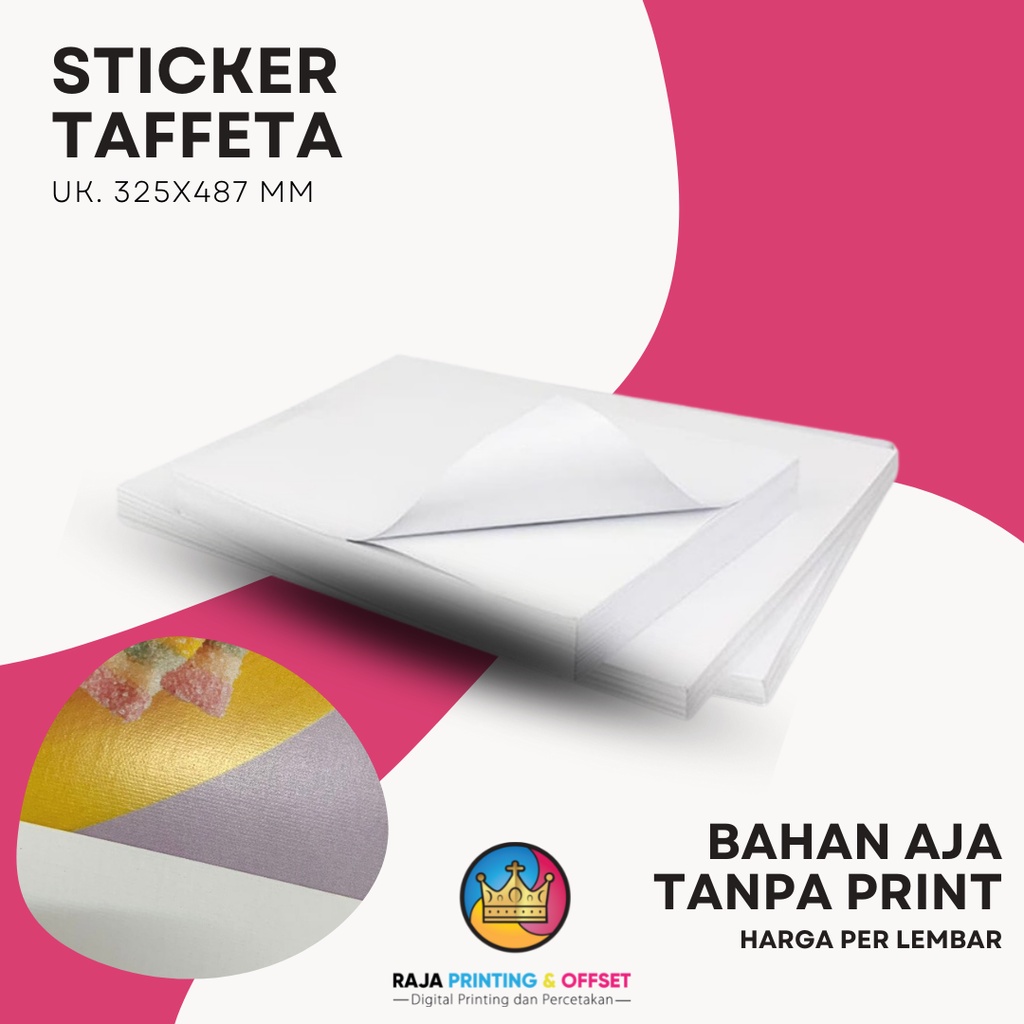 Jual STICKER STIKER A3+ BAHAN TAFFETA Uk. 325x485 mm TANPA PRINT ...