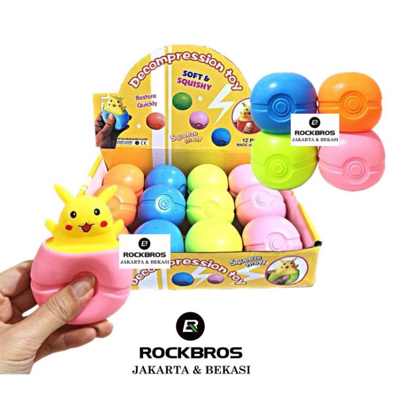 Jual Squishy Pikachu Pokemon Go Splat Toy Squeeze ADHD Sensory Mainan ...