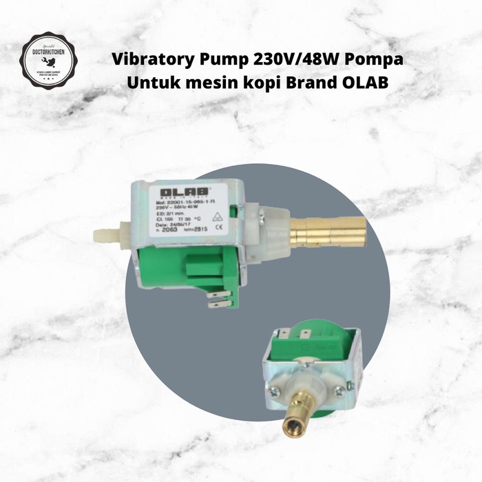 Jual Vibratory Pump 230V/48W Pompa Untuk mesin kopi Original OLAB ...