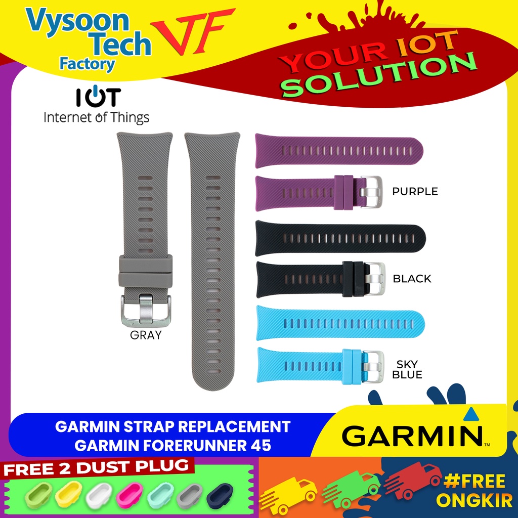 Jual Tali Karet Quickfit Rubber Strap Garmin Forerunner 45 / FR 45 ...
