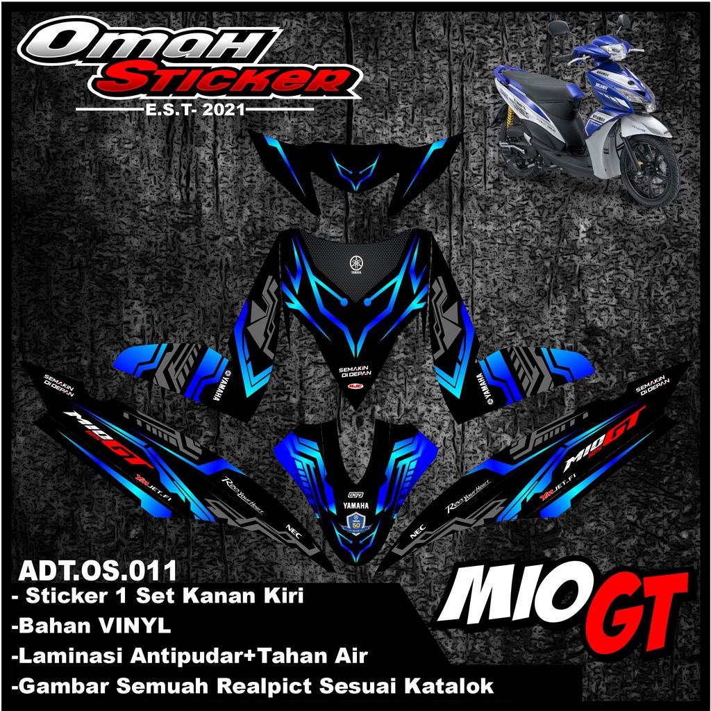 Jual Striping Decal Mio GT. Sticker Striping Lis Variasi Full Body Mio ...