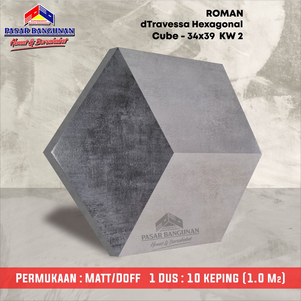 Jual Keramik Roman Hexagonal dTravessa Cube KW 1 | Shopee Indonesia
