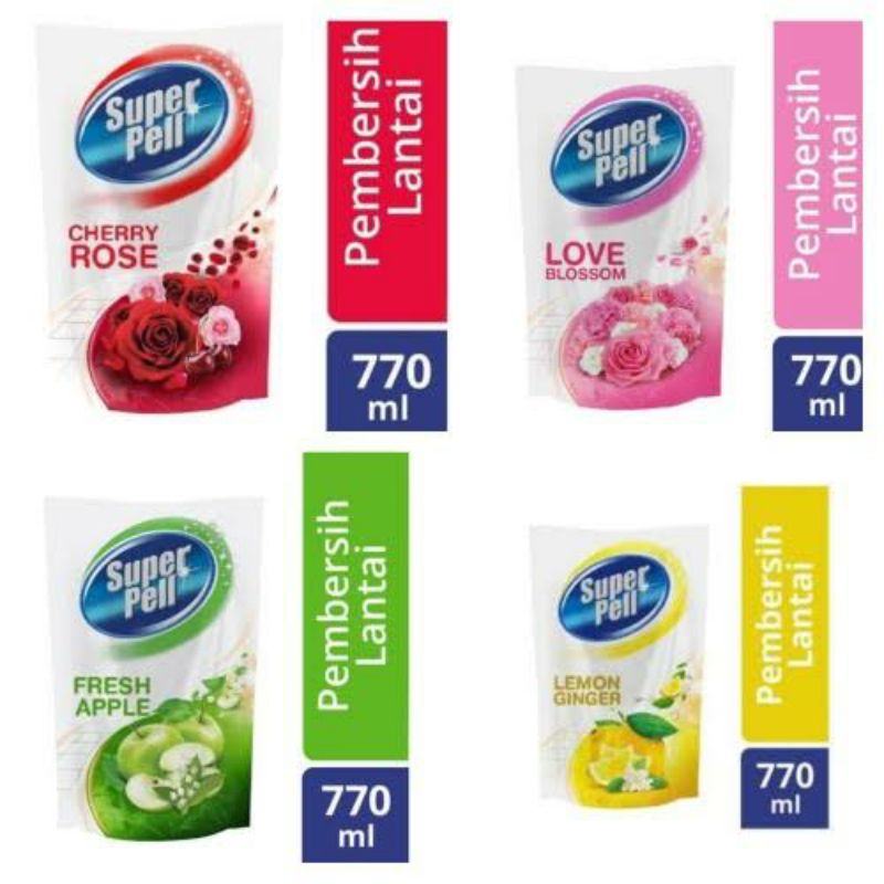Jual Super pell pengharum dan pembersih lantai refill 770ml | Shopee Indonesia