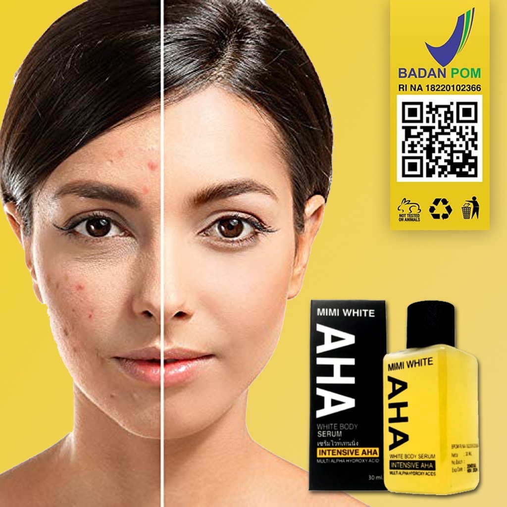 Jual (BPOM) Mimi White AHA Aha Mimi White Body Lotion Pemutih Badan ...