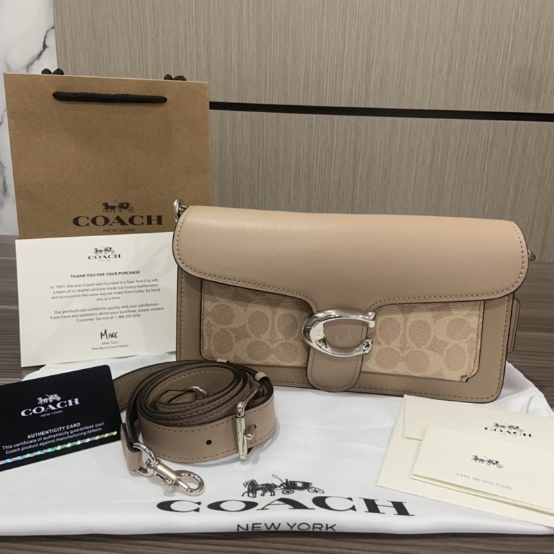 Jual COACH 91215 TABBY SHOULDER BAG 26 WITH SIGNATURE CANVAS | Shopee ...
