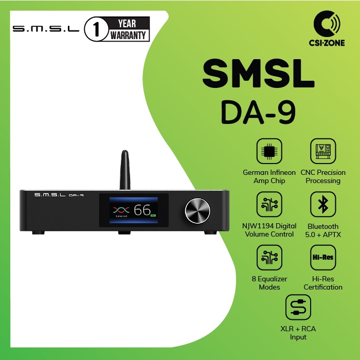 Jual SMSL DA-9 / DA 9 Hi-Res Bluetooth 5.0 Digital Amplifier | Shopee Indonesia