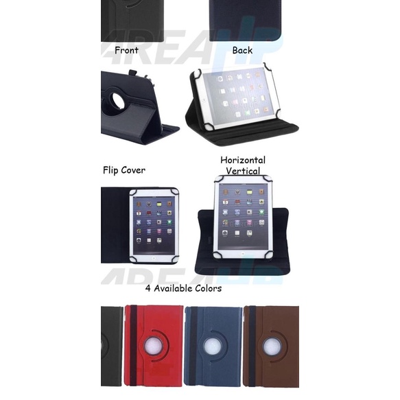 Jual Universal Rotate Case 360 (Leather) for Tablet 10 Inch | Shopee ...
