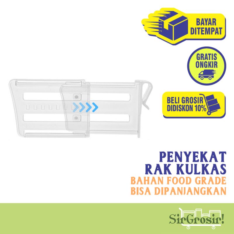 Jual FRIDGE EXTENDABLE PARTITION - 1 pcs Partisi Plastik Penyekat Rak ...