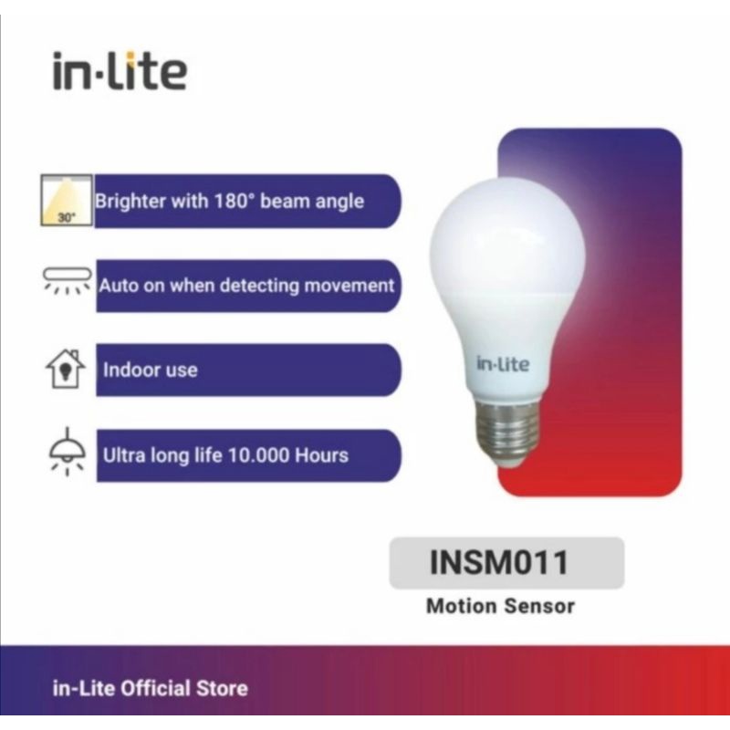Jual Lampu Sensor Gerak IN-LITE 12w Sinar Putih | Shopee Indonesia