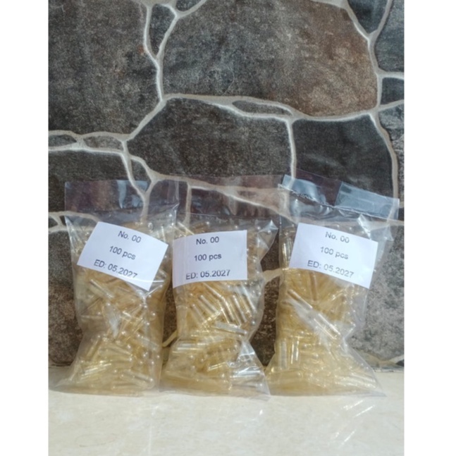 Jual Kapsul Kosong Transparan Ukuran 00 Isi 100 Pcs Kapsul Transparan ...