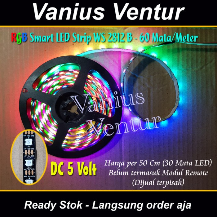 Jual SALE RGB Smart LED Strip WS2812B DC5V - 60 Mata/Meter - LED ...