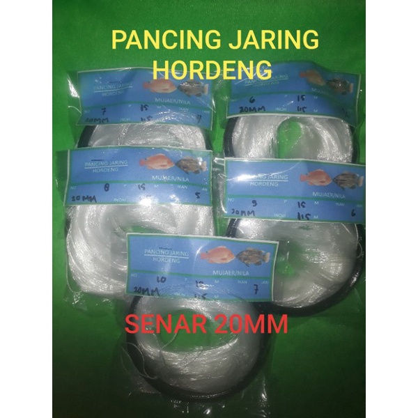 Jual pancing jaring hordeng + besi ketebalan SENAR 20MM pancing jaring ...