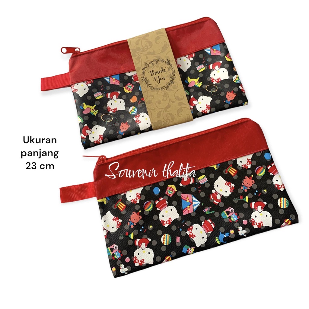 Jual Souvenir Dompet karakter kitty uk Besar Kemas Plastik dan kartu ...