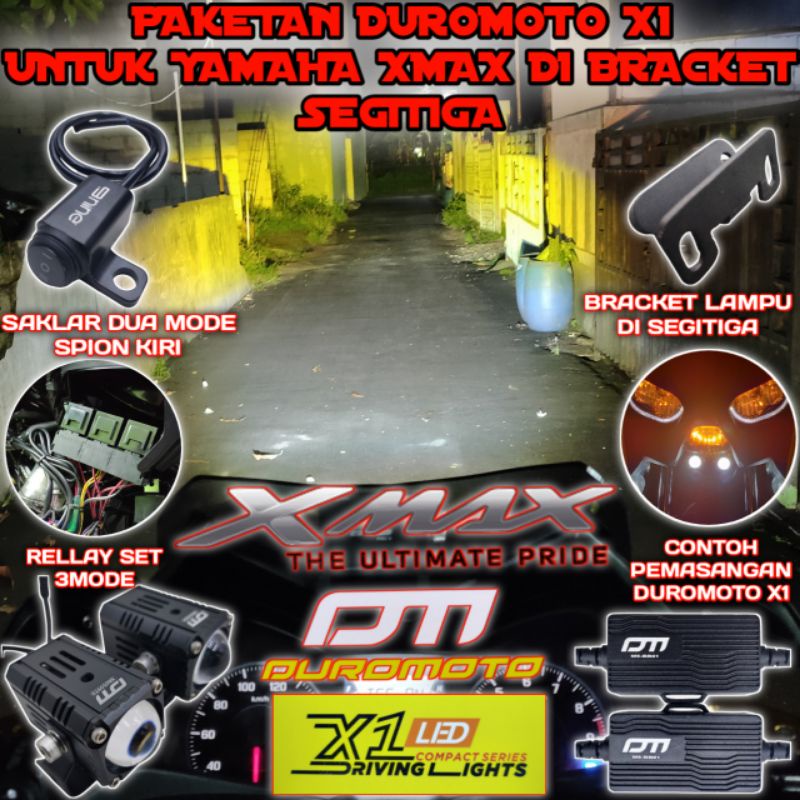 Jual PAKETAN DUROMOTO X1/ Hapag MP1 YAMAHA XMAX 250 BRACKET SEGITIGA ...