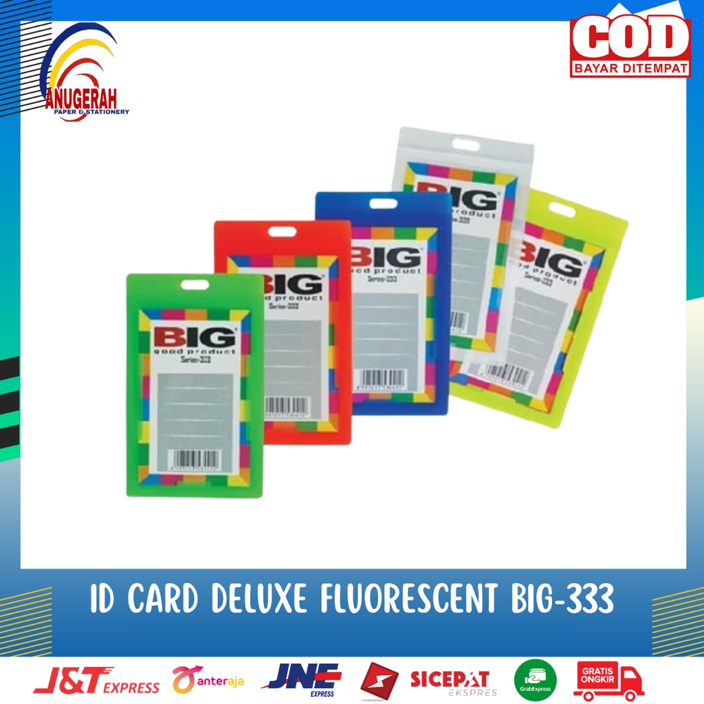 Jual ID CARD DELUXE FLUORESCENT BIG 333 (PCS) | Shopee Indonesia