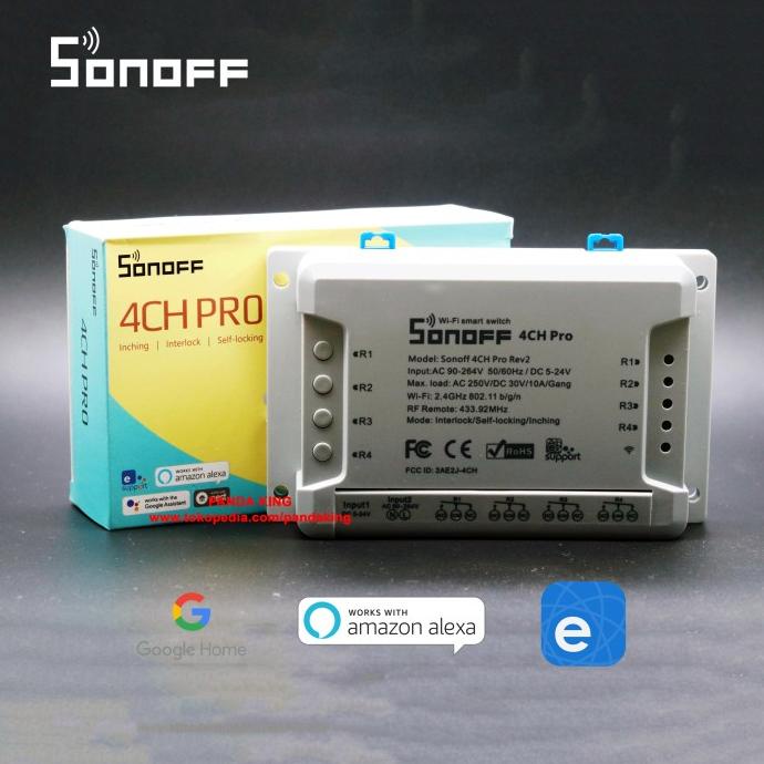 Jual BAYAR DITEMPAT SONOFF 4CH PRO R2 - 4 Channel Din Rail Wifi Switch ...