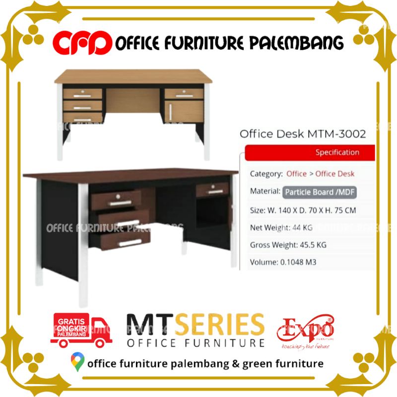 Jual meja kerja expo mtm 3002 kaki besi meja kantor 1 biro meja tulis ...