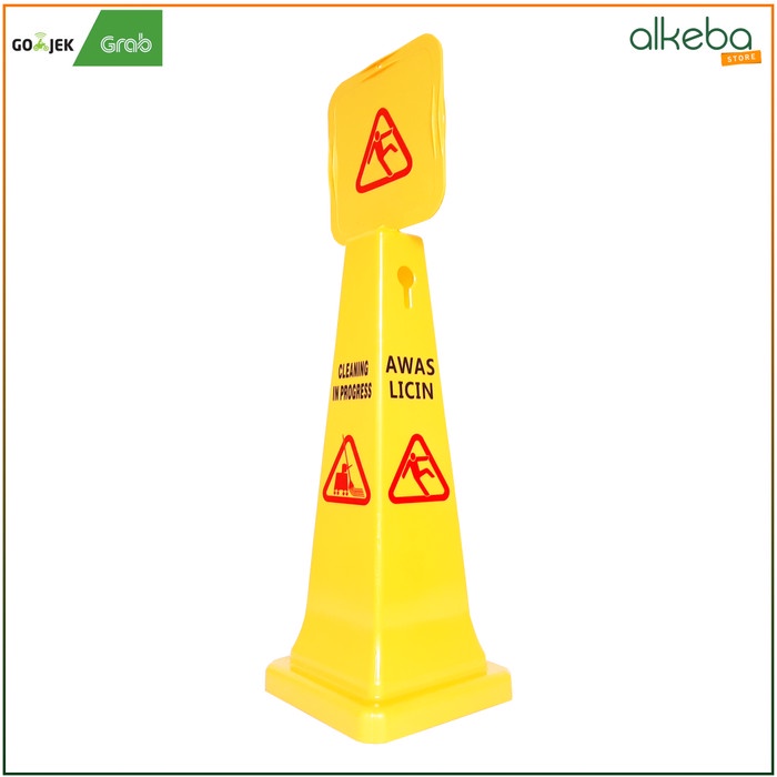 Jual Cone Wet Floor Sign Cone 105 Cm - Tanda Awas Lantai Licin Kerucut ...