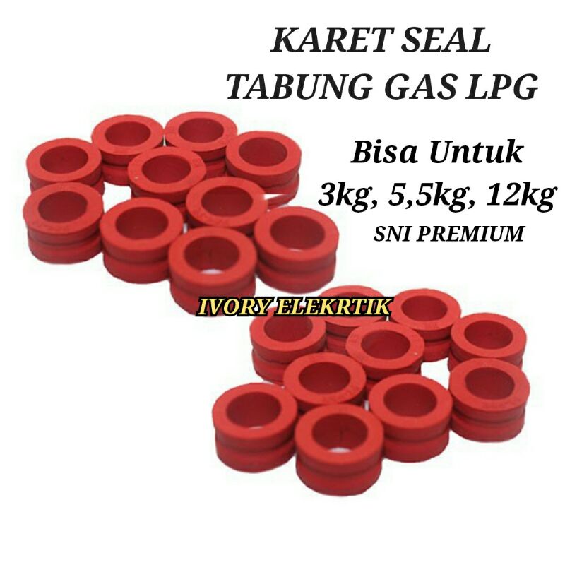 Jual KARET SEAL MERAH TABUNG GAS LPG 3KG 5,5KG 12KG WARNA MERAH / SEAL ...