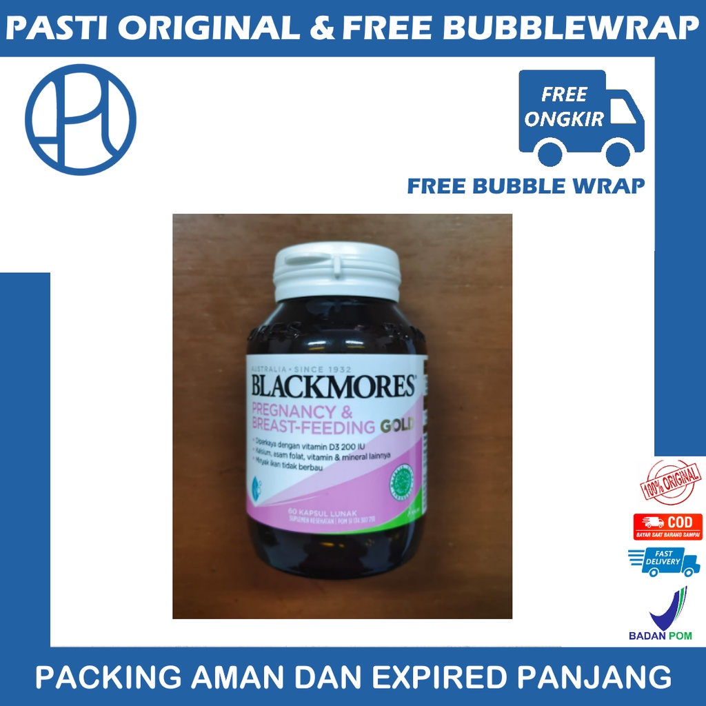 Jual BLACKMORES PREGNANCY & BREAST FEEDING GOLD ISI 60 KAPSUL BLACK ...