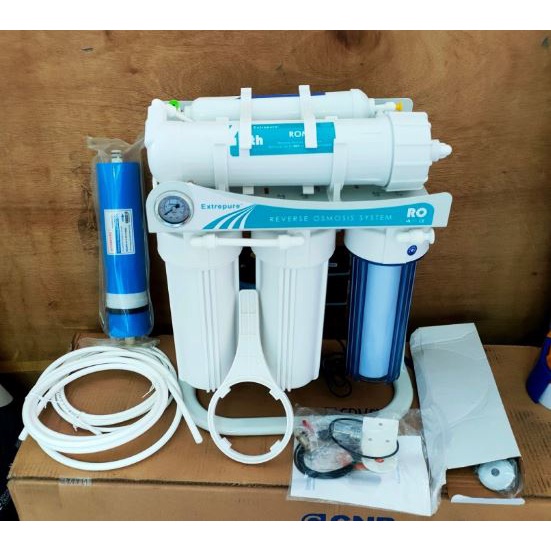 Jual Mesin RO 400gpd extrepure Reverse osmosis 400 gpd pressure gauge ...