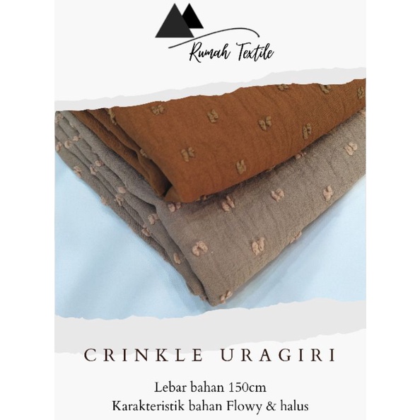 Jual 1/2 meter CRINKLE AIRFLOW URAGIRI/CRINKLE RUBY/CRIKLE/KAIN CRINKLE ...