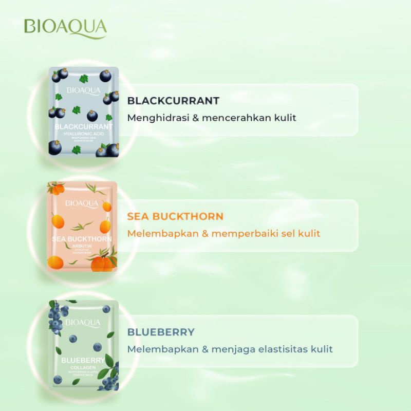 Jual BIOAQUA SHEET MASK ESSENCES 22 VARIAN | Shopee Indonesia