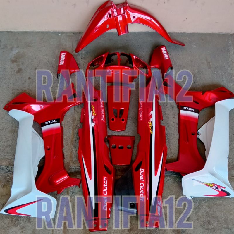 Jual cover bodi halus full set bodi motor Yamaha Fizr fizr SS TWO merah ...
