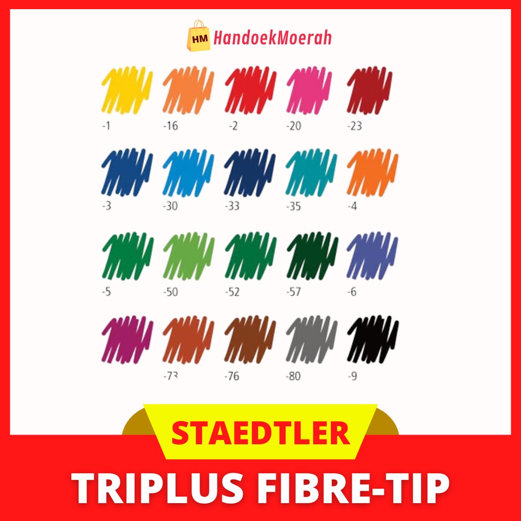 Jual Staedtler Pena Bolpoint Pulpen Triplus Color Fibre-Tip Eceran ...