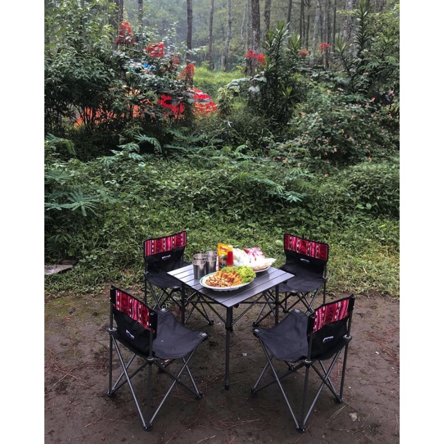 Jual Dhaulagiri Paket Meja Kursi Lipat New Etnik Merah DH Folding Table ...