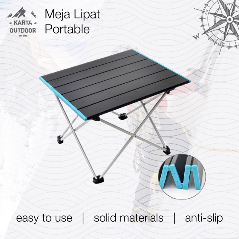 Jual MEJA LIPAT CAMPING ALUMUNIUM MEDIUM MEJA PORTABLE MEJA LIPAT VIRAL ...