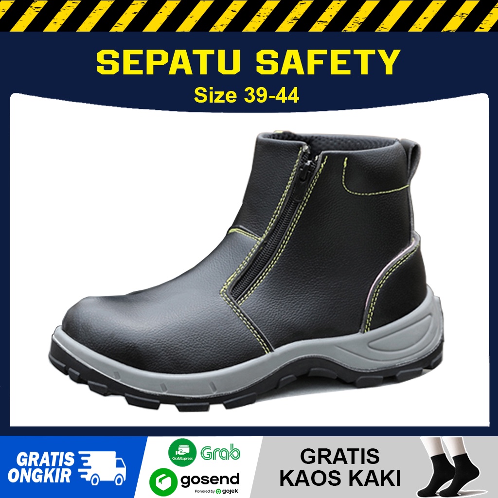 Jual Sepatu Safety Resleting Ujung Besi OSMAN SAFETY SHOES Zipper Tipe ...