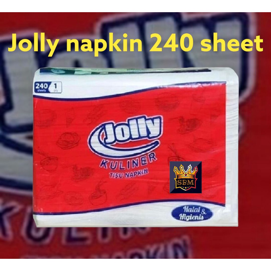 Jual SBM ~ Jolly Kuliner Tisu Napkin isi 240 sheets 1 ply ( BISA BUAT ...