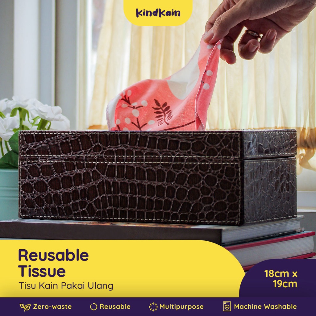 Jual KindKain Tisu Kain Sapu Tangan Cuci Pakai Ulang Reusable Tissue ...