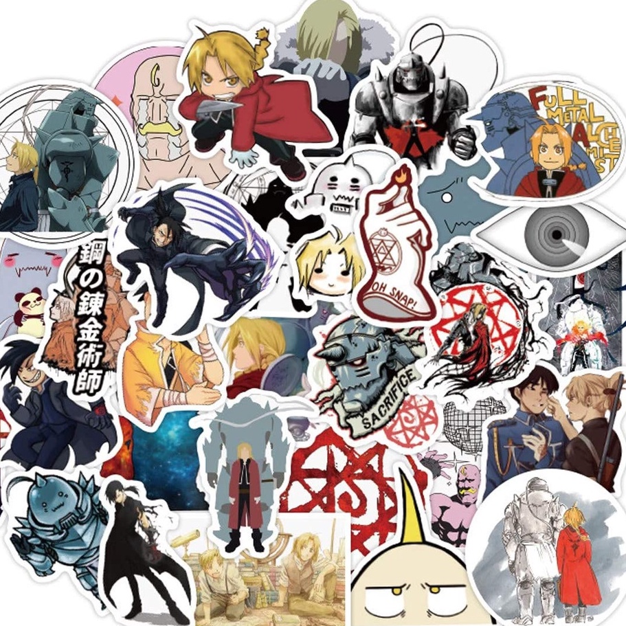 Jual Sticker Anime Full Metal Alchemist FMA Stiker Animasi Manga Shopee ...