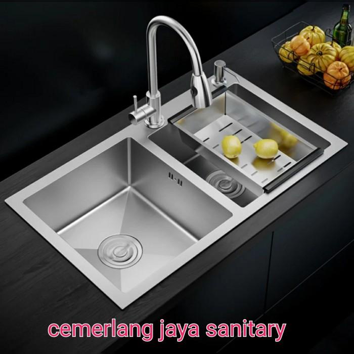 Jual Kitchen Sink 8245 Stainless Sus 304/Bak Cuci Piring 2 Lubang ...