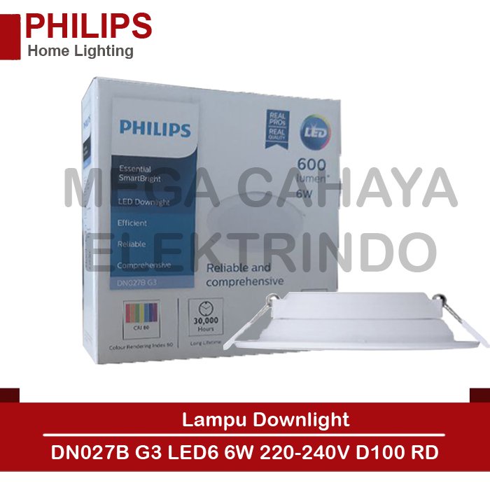 Jual PHILIPS LED Downlight DN027B G3 LED6 - 6W - 4 Inch | Shopee Indonesia